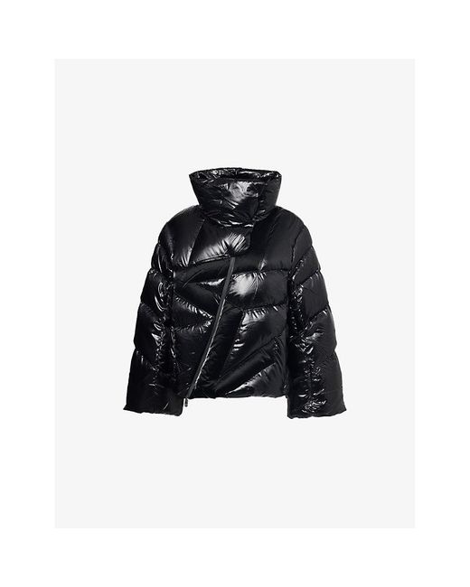 Perfect Moment Ariel Foiled-Star Shell-Down Ski Bomber Jacket in Black ...