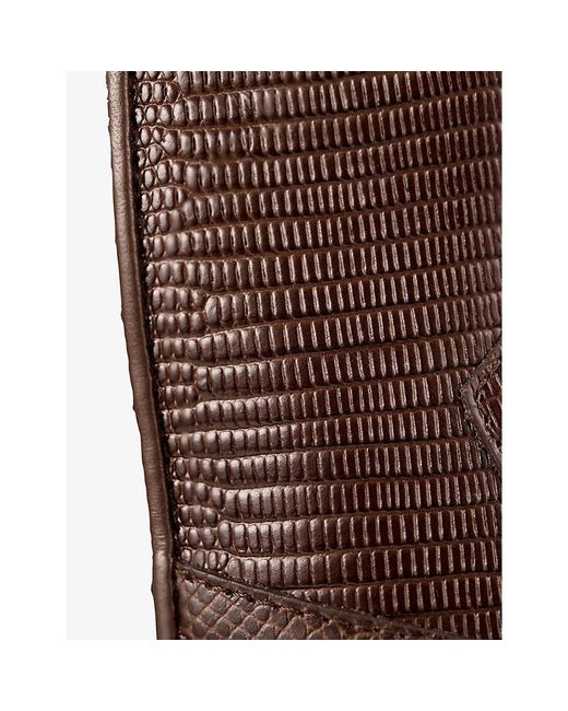 Jimmy Choo Cece Lizard-Print Heeled Leather Ankle Boots in Brown | Lyst