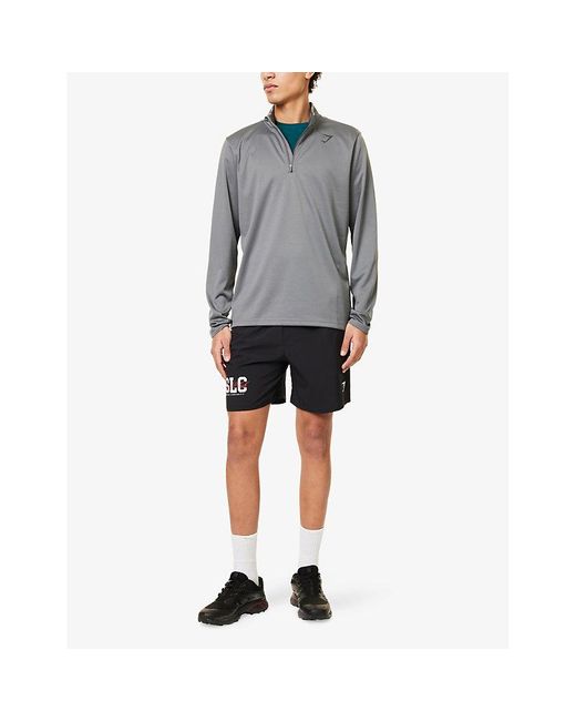 GYMSHARK Run Club Quarter-Zip Woven Top in Gray for Men | Lyst