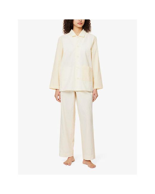 Hay Duo Relaxed-fit Mid-rise Pyjama Trousers in White | Lyst