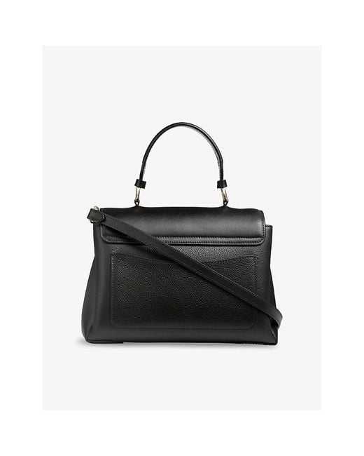 LK Bennett Darcie Leather Top-Handle Bag in Black | Lyst
