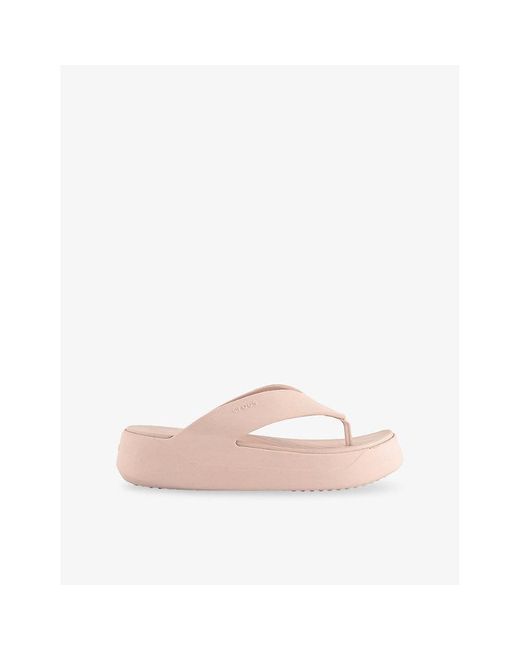 Crocs™ Getaway Rubber Platform Sandals in Pink | Lyst