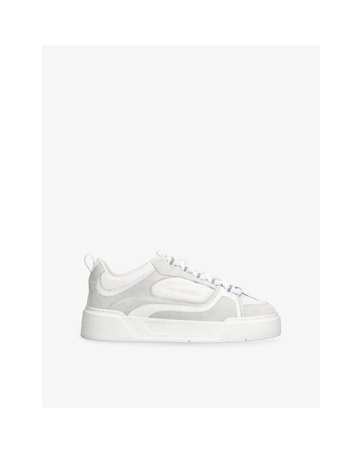 Cleens Essential Suede And Mesh Trainers in White for Men | Lyst UK