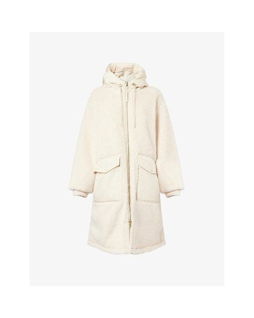 Varley Cyrus Reversible Woven Coat in Natural | Lyst UK