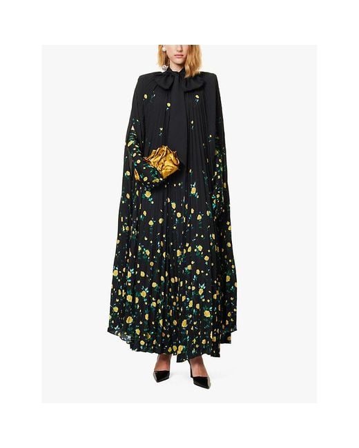 MAX&Co. Max&Co. X Richard Quinn Sharon Floral-Pattern Woven Maxi Cape ...