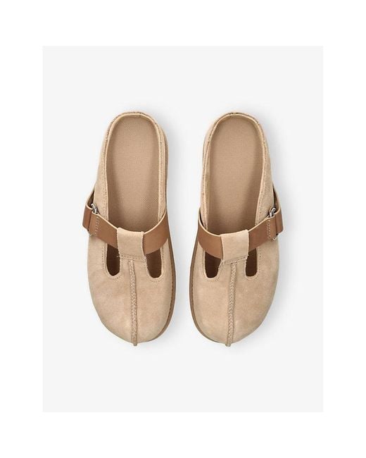 UGG Goldenstar Hi-Top Suede Clogs in Natural | Lyst