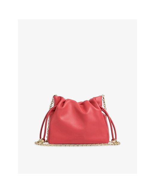 LK Bennett Kendra Leather Cross-Body Bag in Red | Lyst
