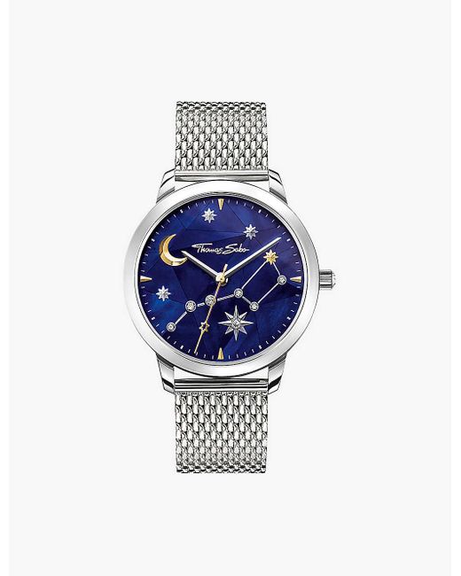 Thomas Sabo Spirit Cosmos Starry Sky Stainless Steel Zirconia And