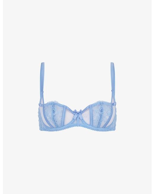 Agent Provocateur Rozlyn Balconette Mesh And Stretch Lace Underwired