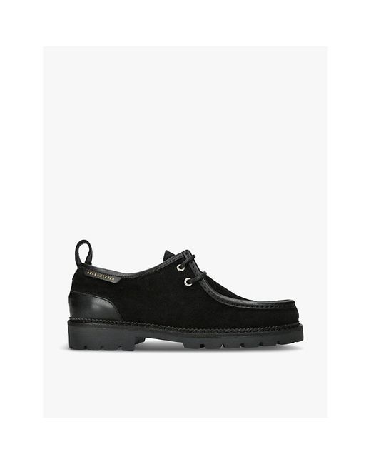 Duke & Dexter Moby Lace-Up Suede Loafer Boots in Black for Men | Lyst