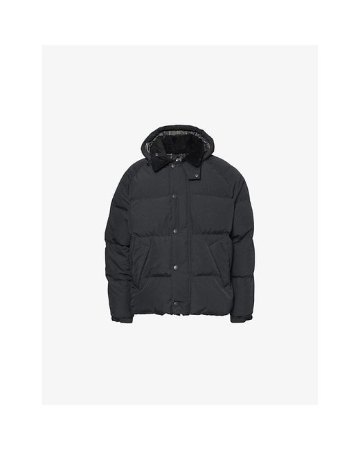Barbour Transport Hooded Regular-Fit Woven-Down Jacket in Black for Men ...