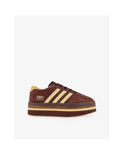 adidas Gazelle Stack Suede Trainers in Brown | Lyst UK