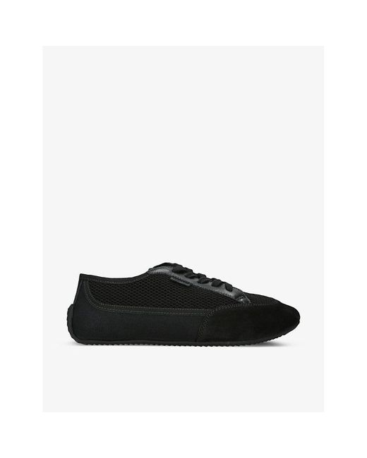 The Row Bonnie Mesh And Suede Low-top Trainers in Black | Lyst