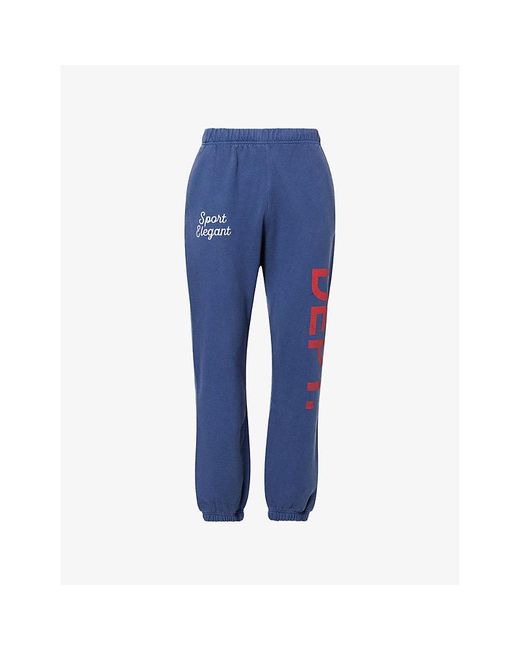 GALLERY DEPT. Logo-Print Cotton-Jersey Jogging Bottoms in Blue for Men ...