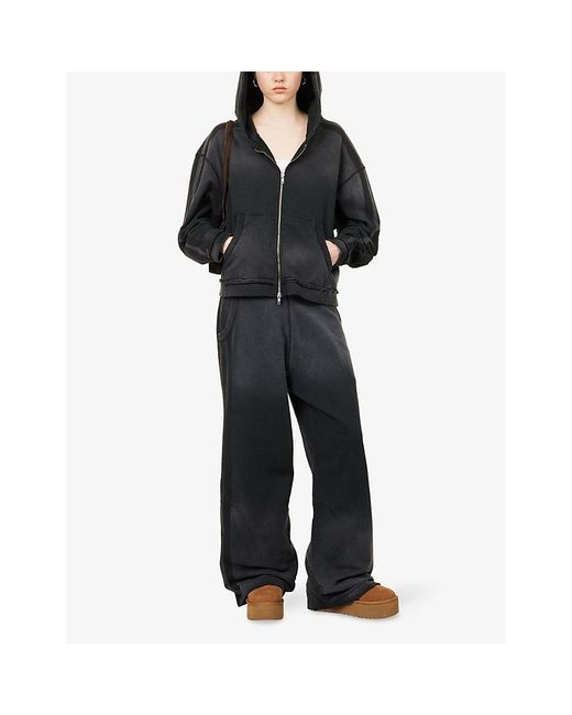 Jaded London Sporty Baggy Monster Cotton-Jersey Hoody in Black | Lyst