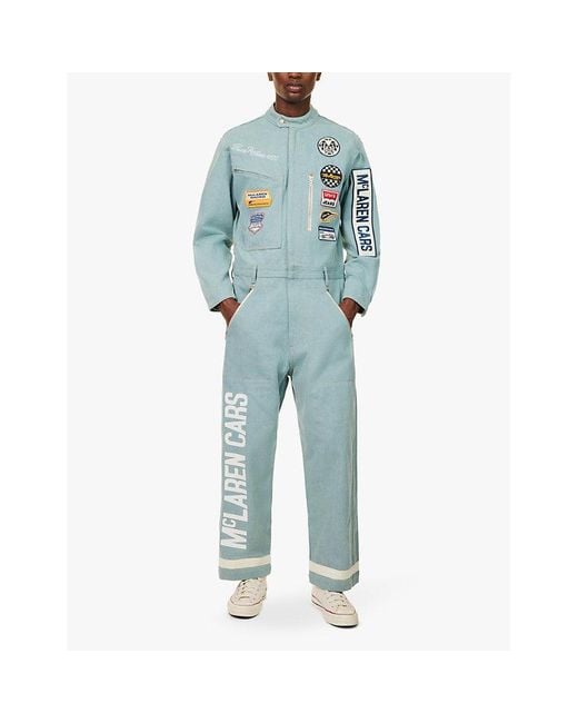 Levi's Levi'S X Mclaren Racing Brand-Patch Relaxed-Fit Denim Jumpsuit ...