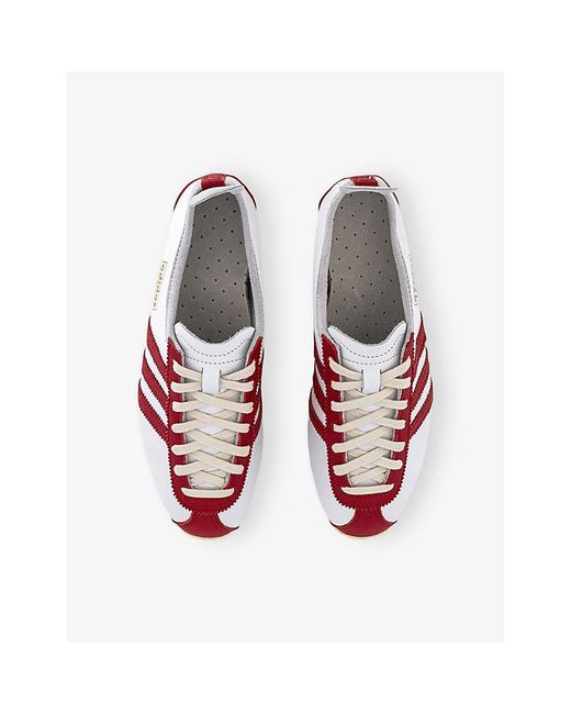 adidas Japan Leather Low-Top Trainers in Red | Lyst