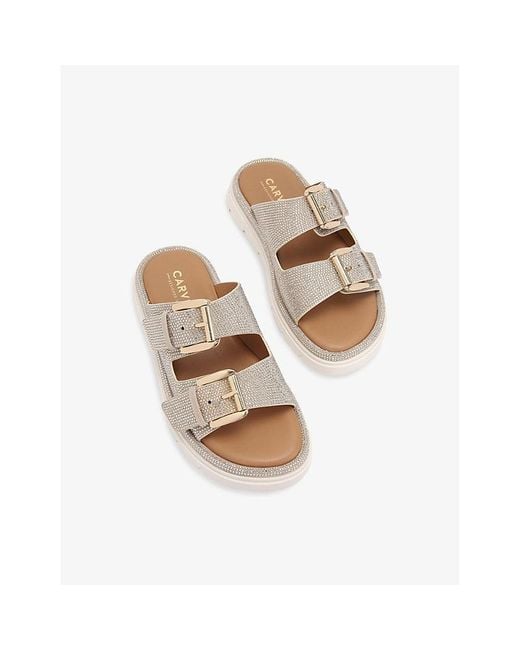 Carvela Kurt Geiger Pavilion Jewel-Embellished Backless Woven Sandals ...