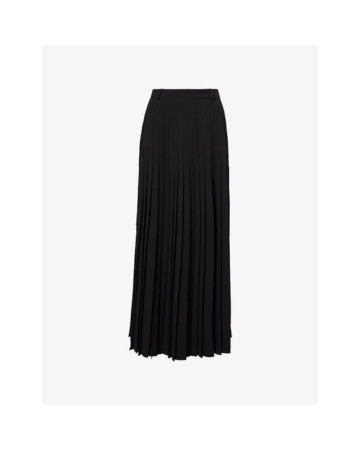 ME+EM Dramatic Pleated Woven Maxi Skirt in Black | Lyst UK