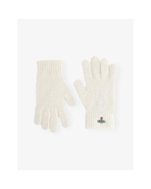 Vivienne Westwood Fluffy Alpaca-Wool Blend Gloves in White | Lyst