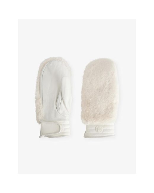 Fusalp Fleece-Lined Faux-Fur Ski Mittens in White | Lyst UK