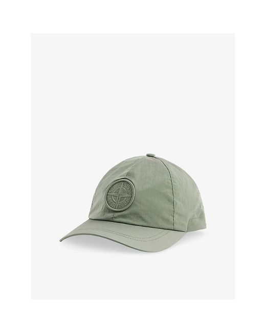 Stone Island Compass Brand-Embroidery Woven Baseball Cap in Green for ...