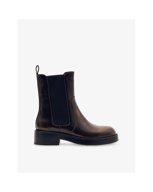Reiss Phoebe Leather Ankle Boots in Blue | Lyst