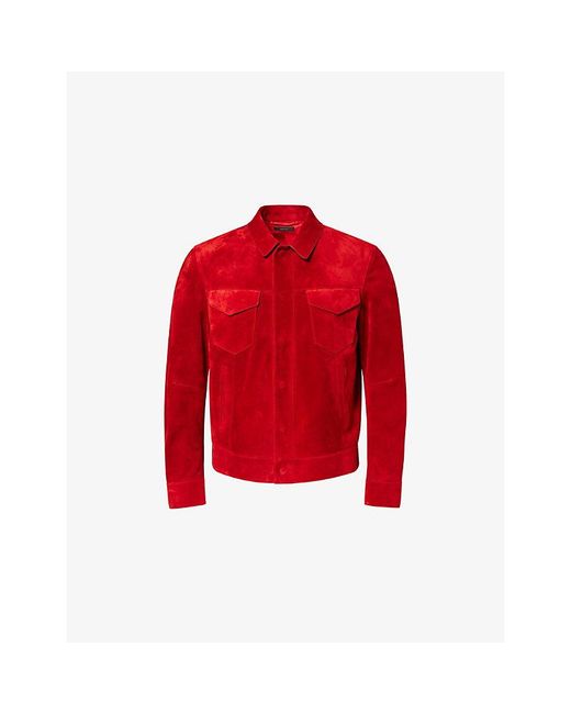 Tom Ford Wear Utility Leather Jacket in Red for Men | Lyst UK