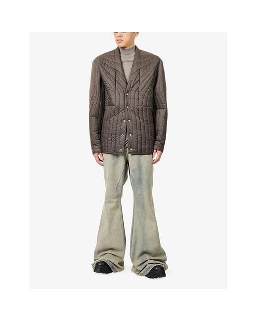 Rick Owens Quilted Liner Padded Shell Jacket in Brown for Men | Lyst UK