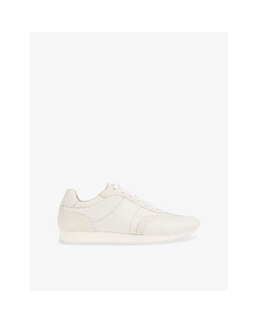 LK Bennett Sport Runner Leather And Suede Low-Top Trainers in White | Lyst