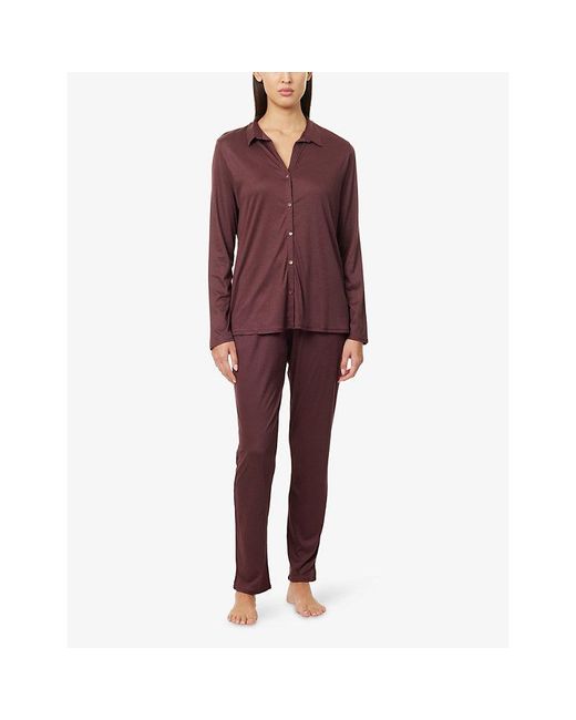 Hanro Grand Central Relaxed-Fit Stretch-Silk Blend Pyjama Bottoms in ...