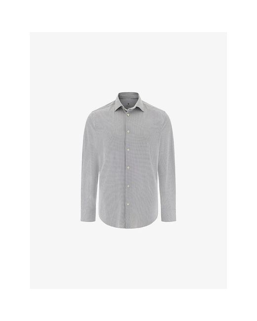 BOGGI B Tech Slim-Fit Stretch-Woven Shirt in Grey for Men | Lyst UK