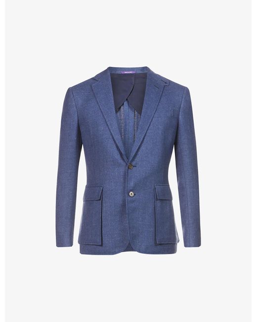 Ralph Lauren Purple Label Kent Herringbone Linen In Blue For Men Lyst ralph-lauren-purple-label-kent-herringbone-linen-in-blue-for-men-lyst