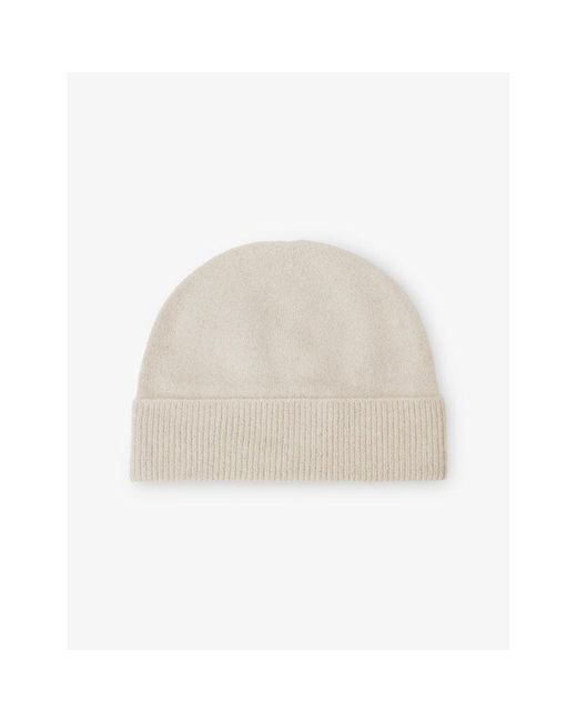 JOSEPH Brushed Stretch Cashmere-Blend Hat in Natural | Lyst