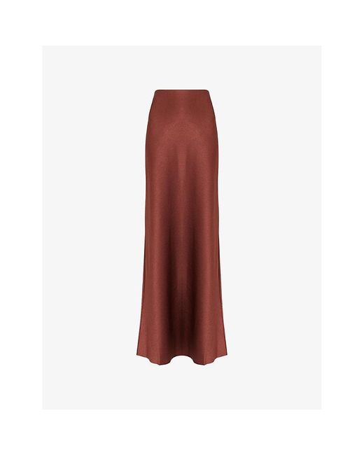 ME+EM Regular-Fit High-Waist Woven Maxi Skirt in Red | Lyst UK