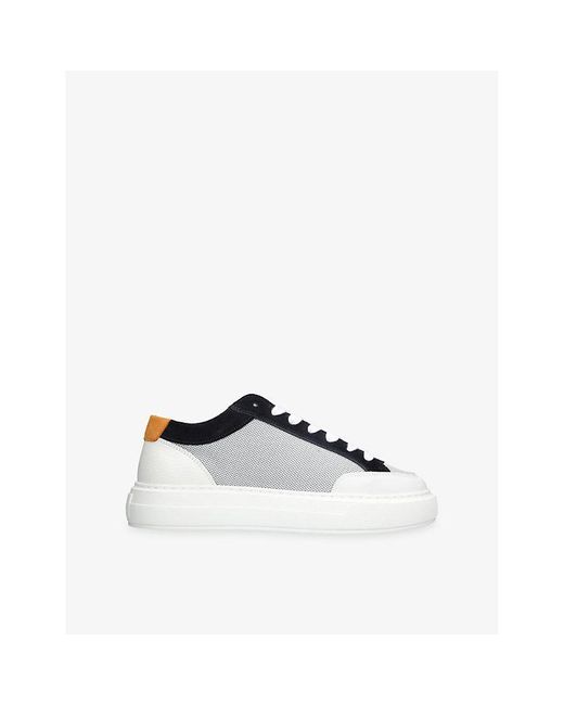 Cleens Luxor Leather And Mesh Trainers in White for Men | Lyst UK