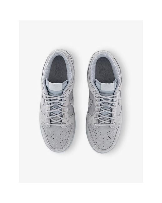 Nike Dunk Low Suede Trainers in Grey for Men | Lyst UK