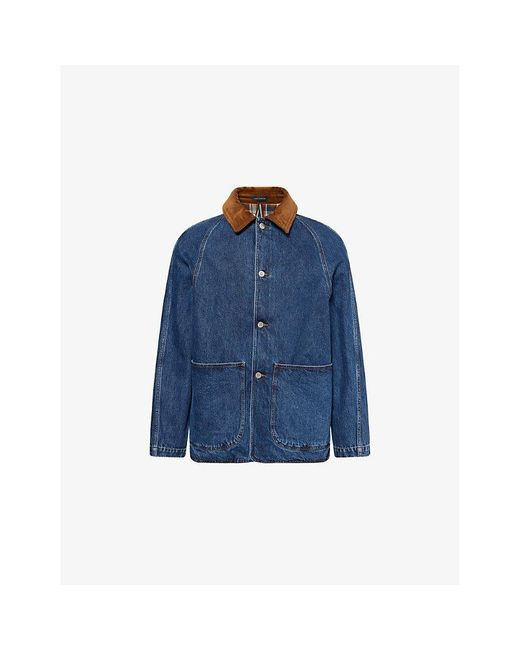 Drake's Denim Field Jacket in Blue for Men | Lyst
