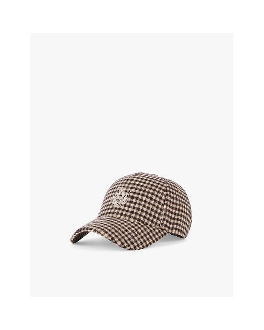 The Kooples Checked Wool-Blend Cap | Lyst