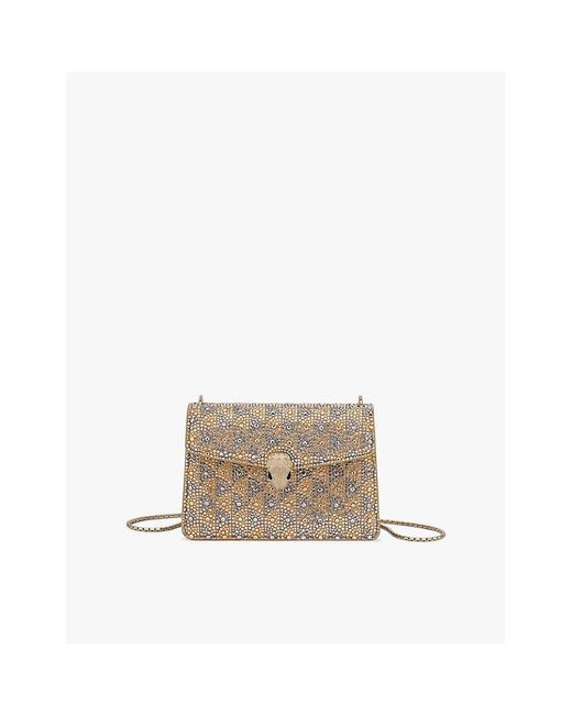 BVLGARI Serpenti Forever Crossbody Mini Bag in Natural | Lyst