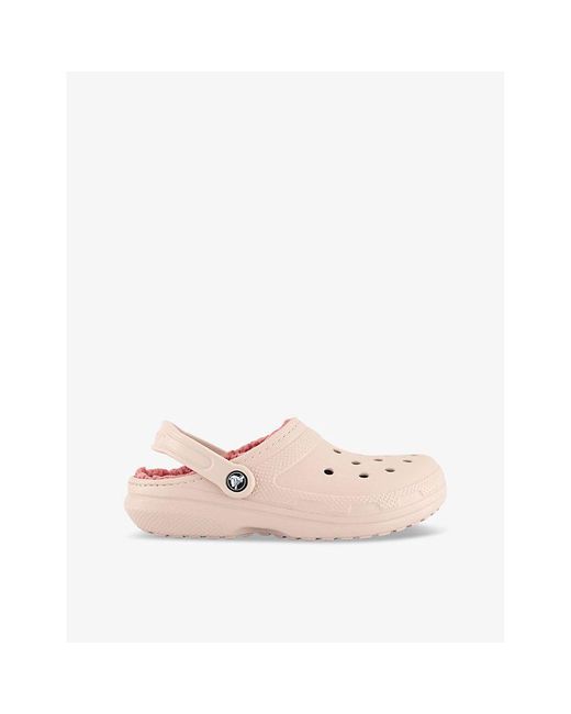 Crocs™ Classic Lined Rubber Clogs in Pink | Lyst