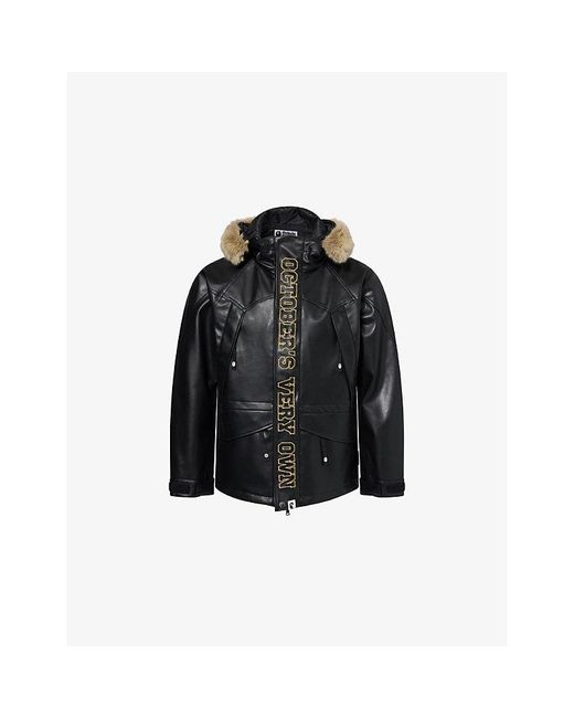 A Bathing Ape Bape X Ovo Metallic-Embroidered Faux-Leather Jacket in ...