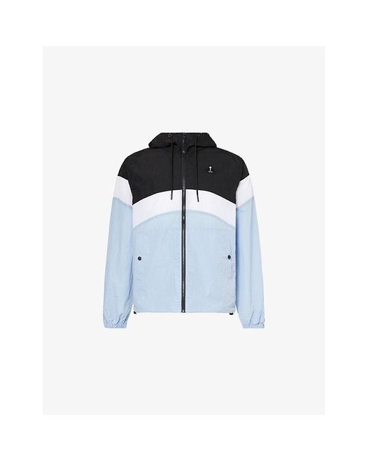Trapstar Irongate Metal Logo-Embroidered Shell Windbreaker in Blue for ...