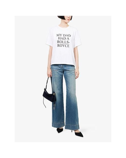 Victoria Beckham My Dad Had A Rolls-Royce Cotton-Jersey T-Shirt in ...