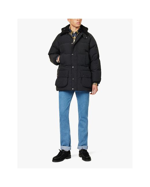 Barbour Beaufort Hooded Regular-Fit Woven-Down Jacket in Blue for Men ...
