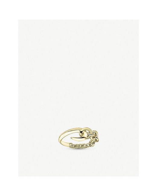 Shaun Leane Hook Chai Yellow Gold-plated Silver Vermeil Rig in Metallic ...