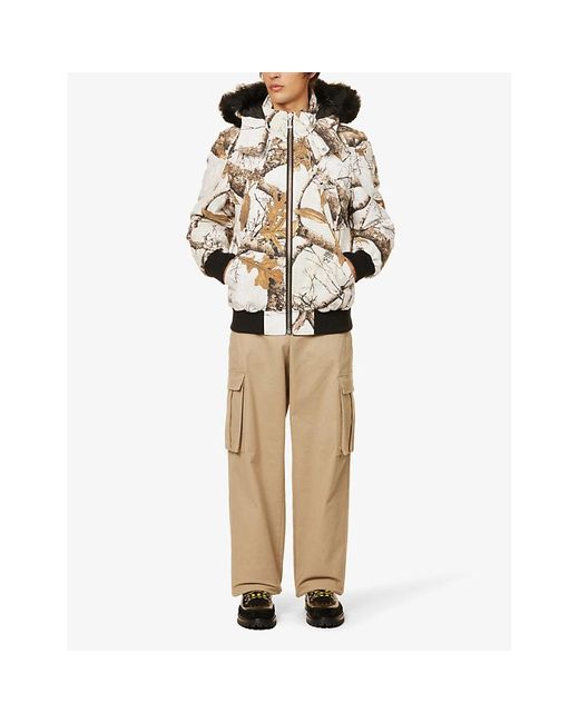 Moose Knuckles 3q Birchwood Camouflage-pattern Shearling-trim Hooded ...