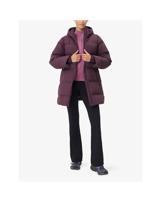 Sweaty Betty Nimbus Mid Waterproof Shell-Down Puffer Jacket in Purple ...
