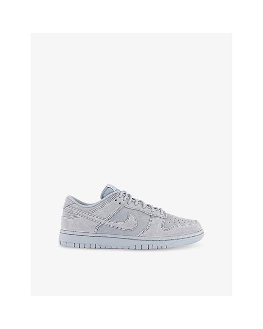 Nike Dunk Low Suede Trainers in Grey for Men | Lyst UK