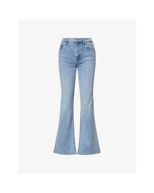 FRAME The Icon Flared-Leg Denim Jeans in Blue | Lyst UK